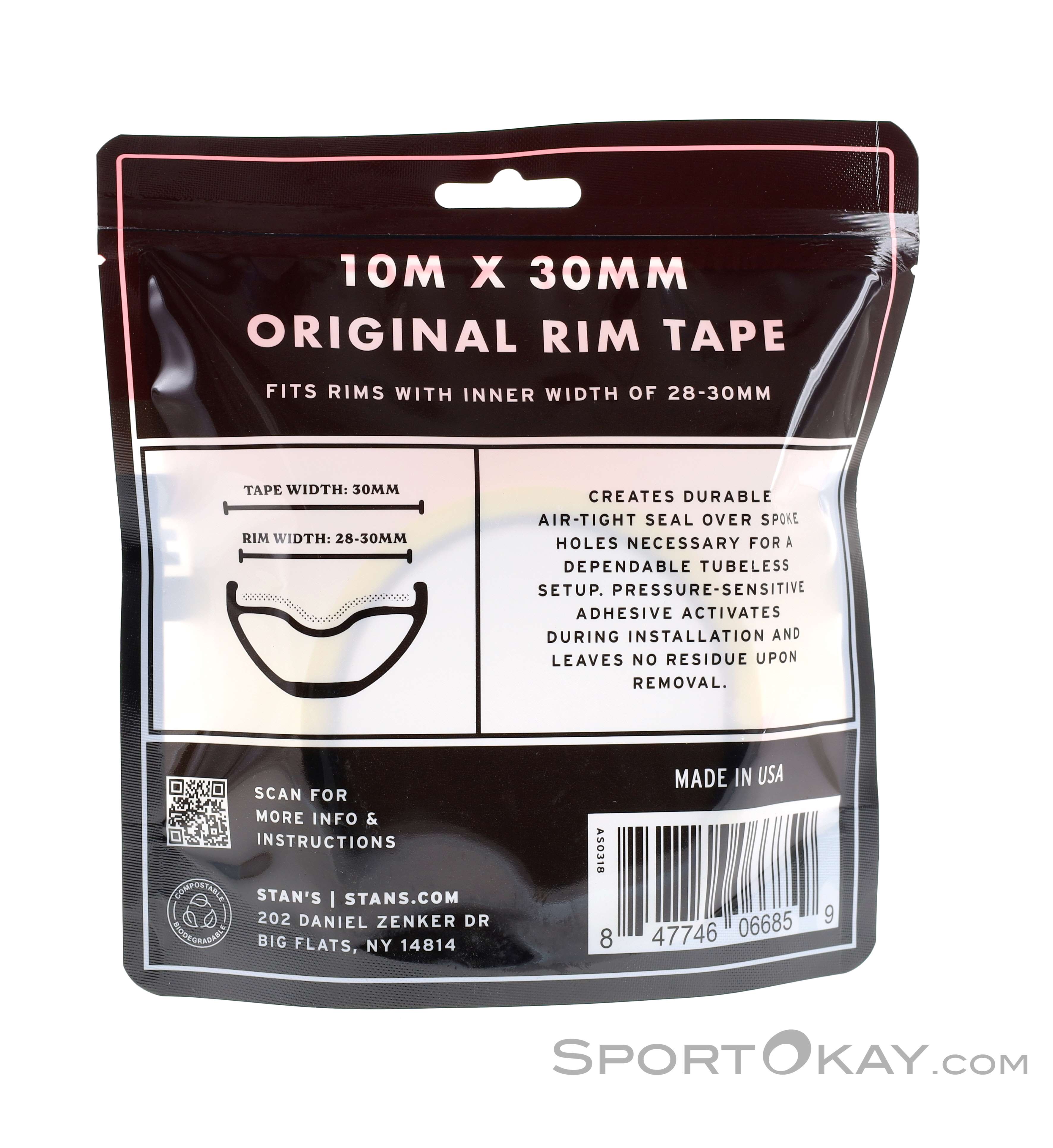 Stan's NoTubes Original 10m x 30mm Rim Tape - Tire Repair Kits - Tools ...