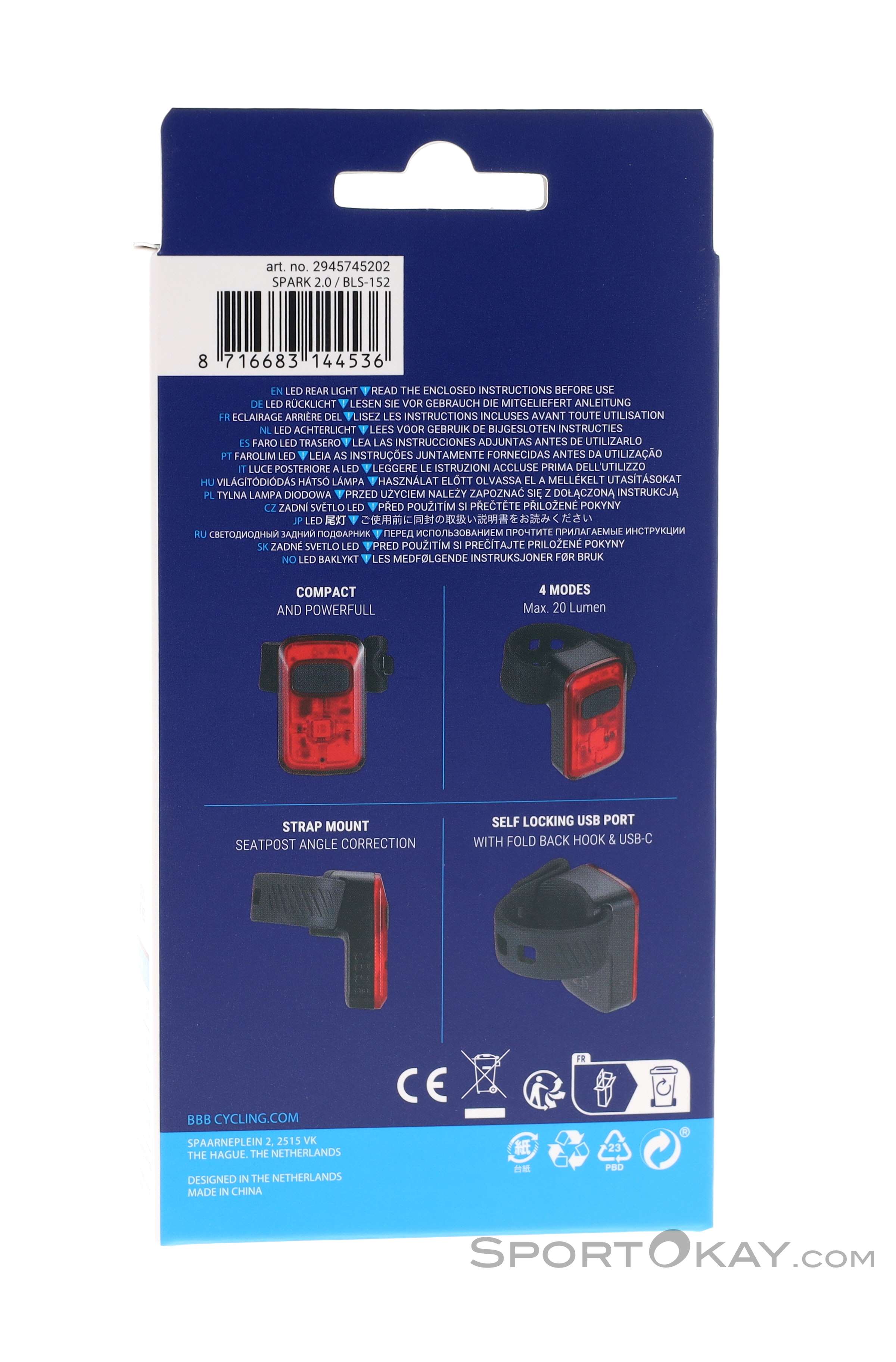 BBB Spark 2.0 Bike Light Rear - Bike - All