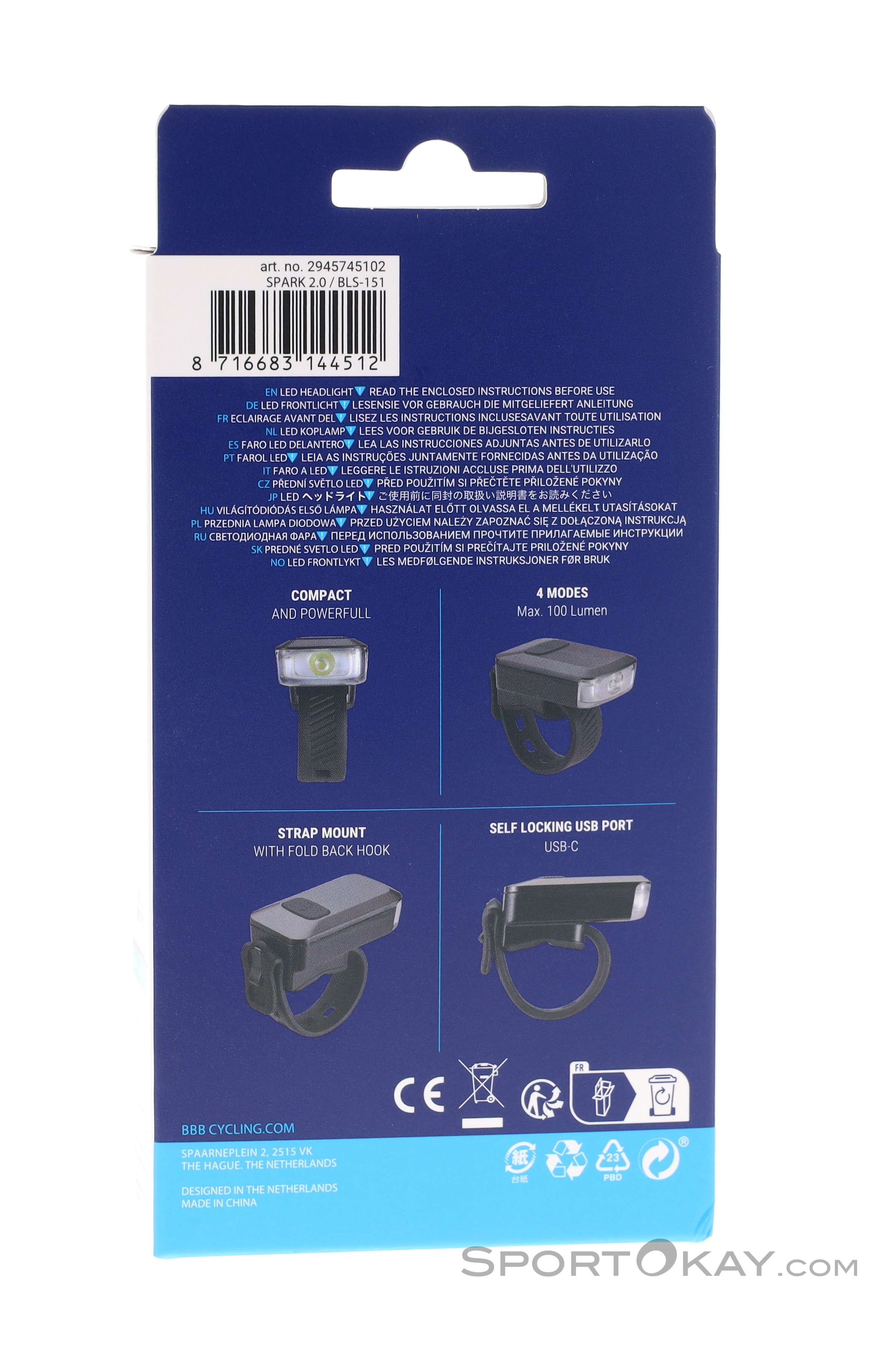 BBB Spark 2.0 Bike Light Front - Bike - All